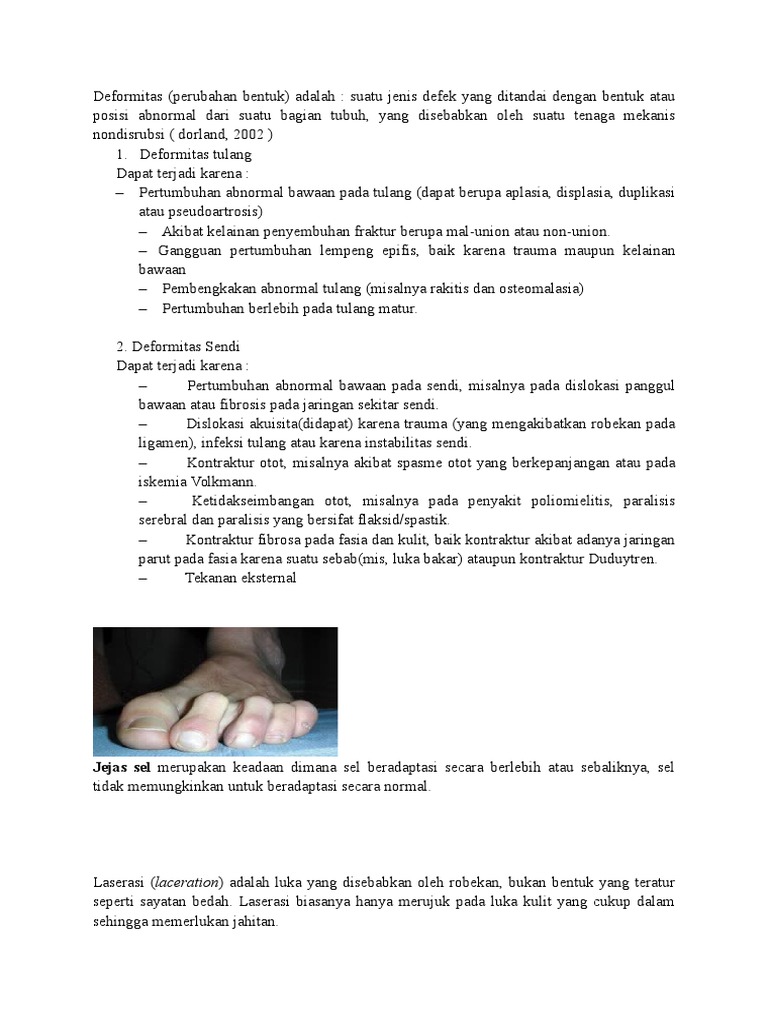 Deformitas | PDF | Pengembangan Diri | Kesehatan Holistik