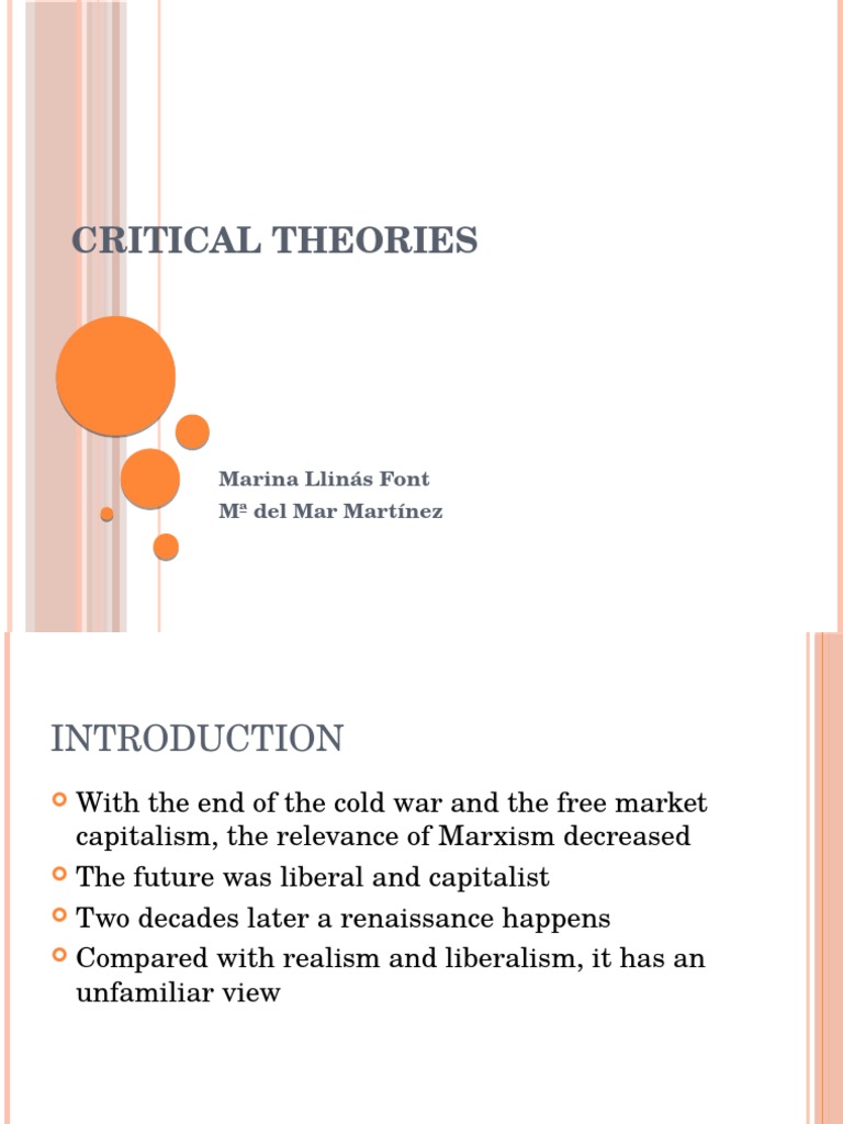 Critical Theories | PDF | Philosophical Theories | Philosophical Movements