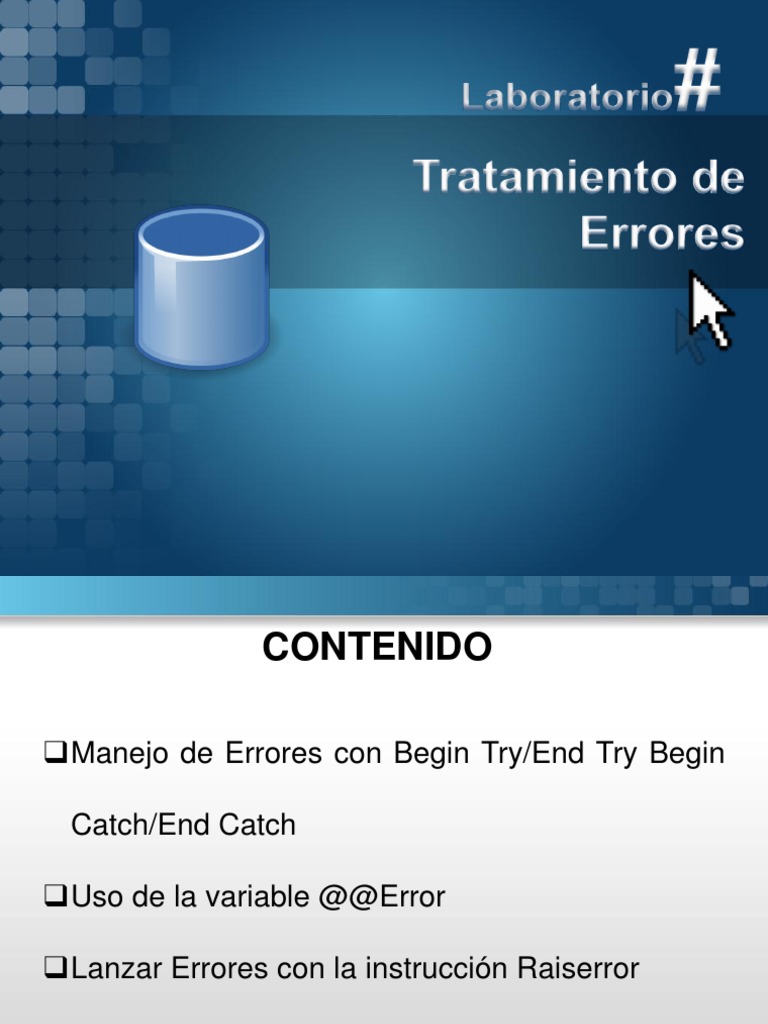 Presentacion - Base de Datos II - Tratamiento de Errores | Descargar gratis PDF | Servidor SQL ...