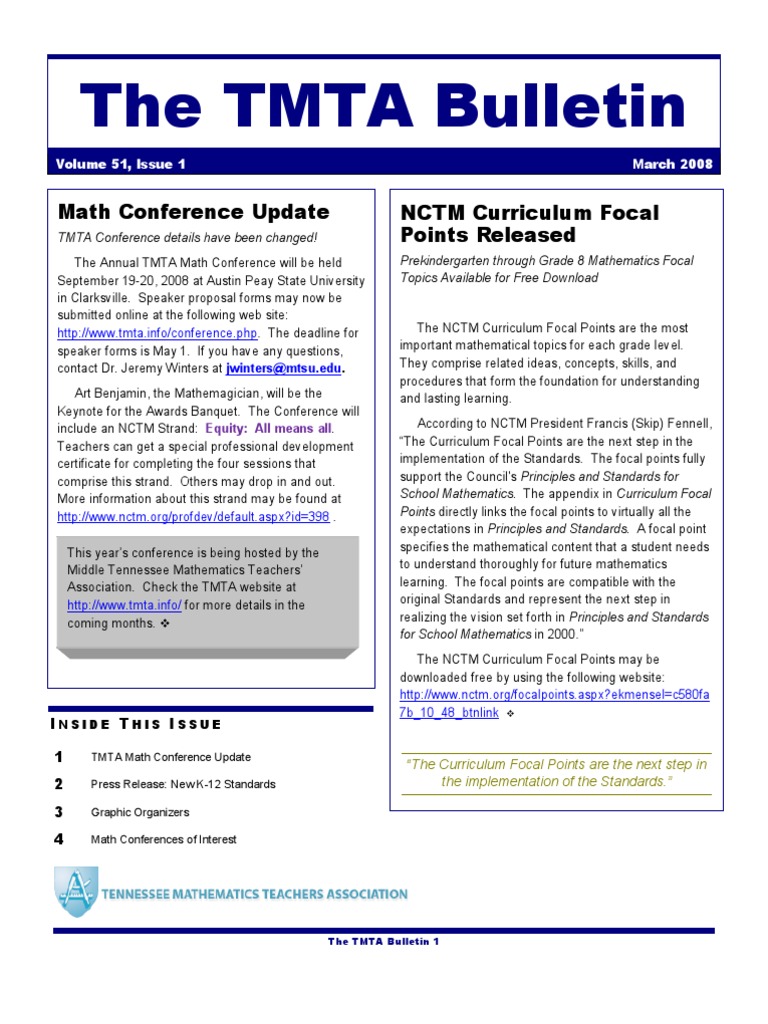 2008 Statistics Bulletin | PDF | National Council Of Teachers Of ...