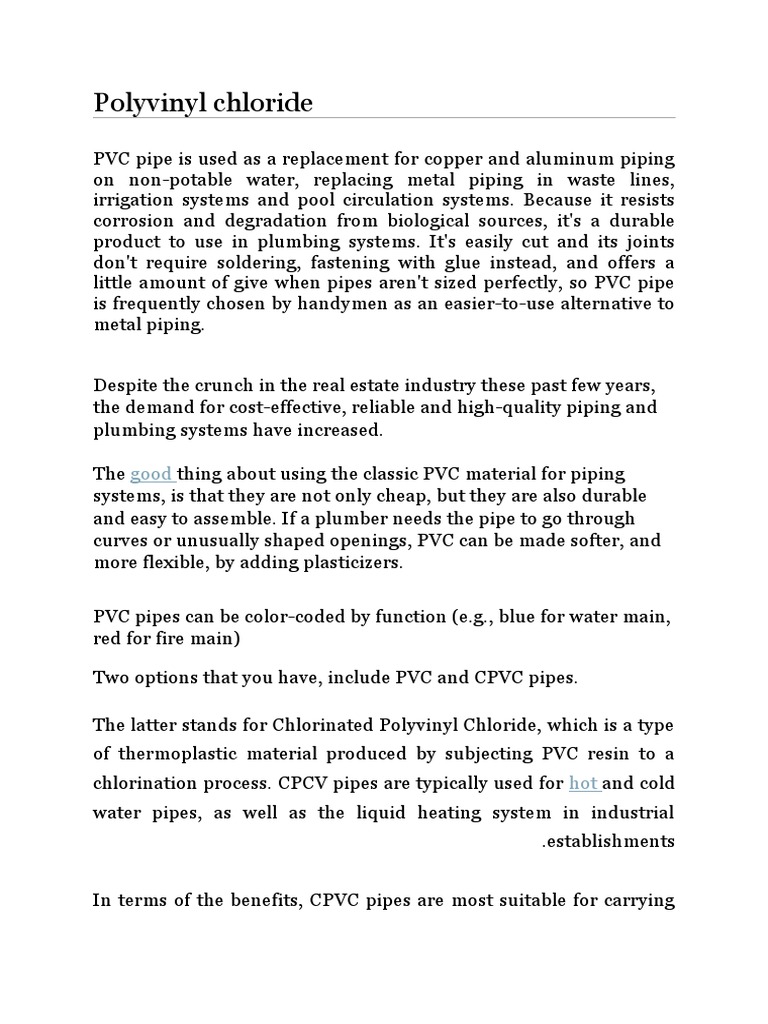 Types Of Pvc Pipes Pdf - Design Talk