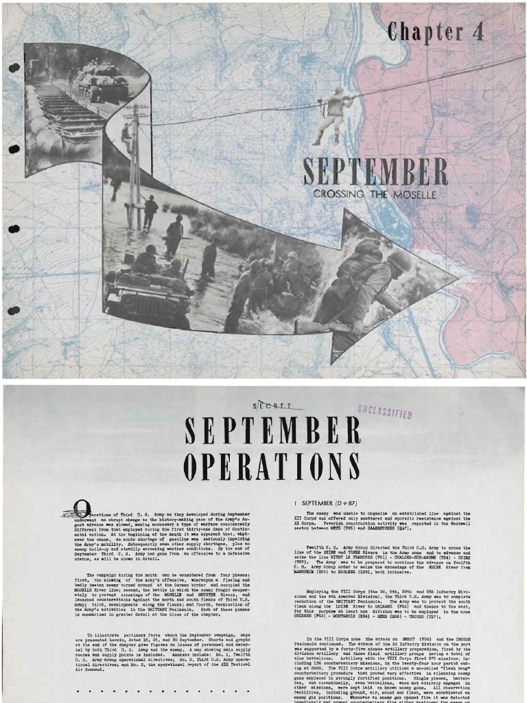After Action Report: Third U.S. Army, September 1944 Operations (D+87 ...