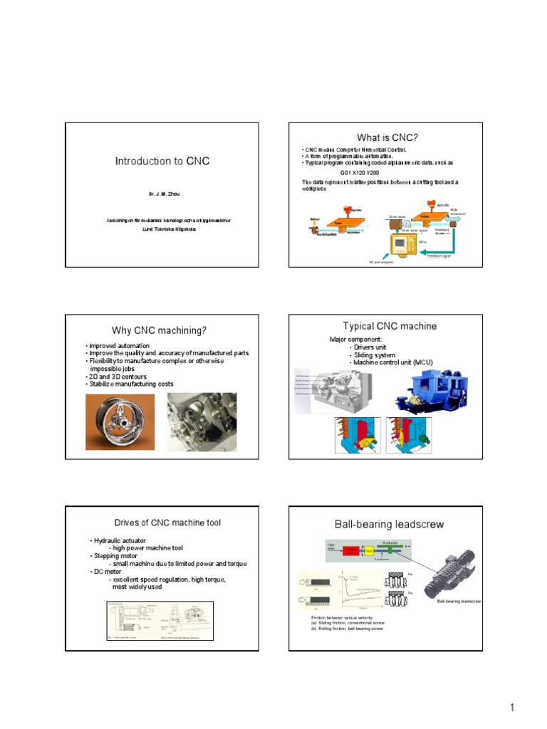 Introduction To CNC Machine | PDF | Numerical Control | Mechanical ...