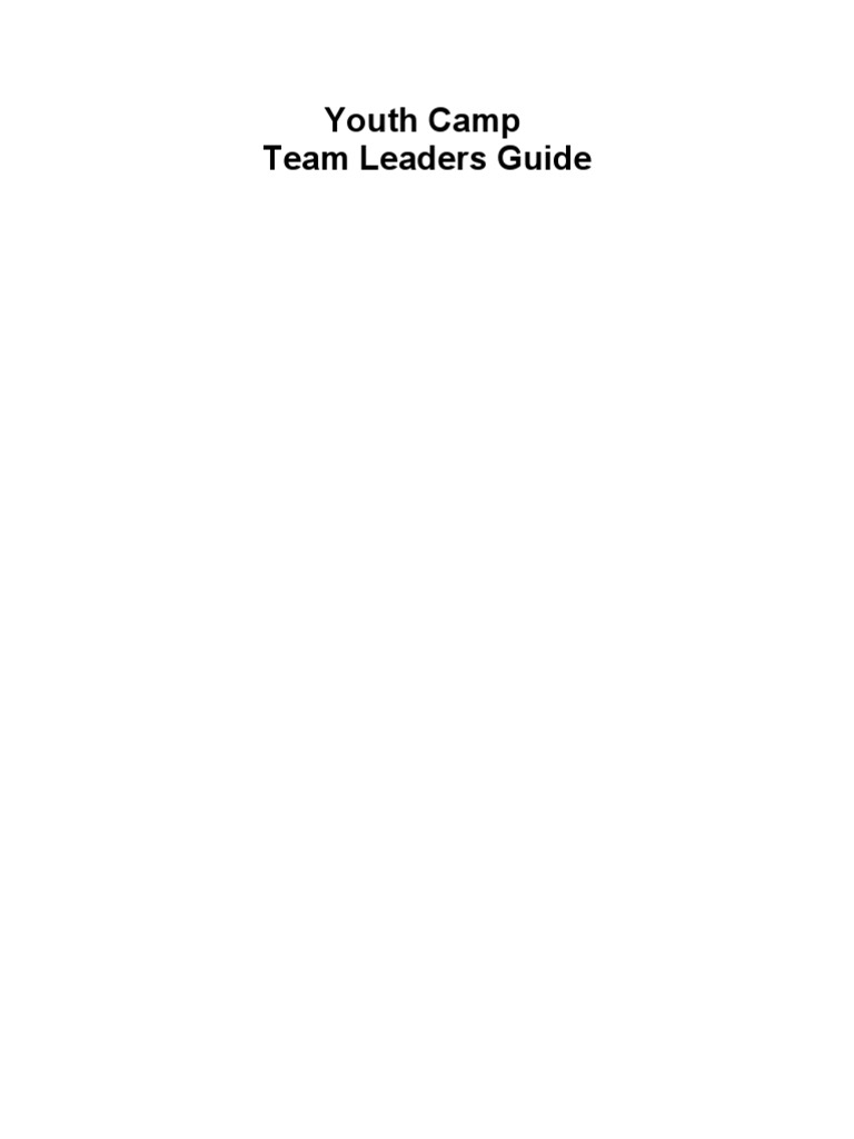 Youth Camp Program Guide | PDF | Repentance | Spiritual Gift