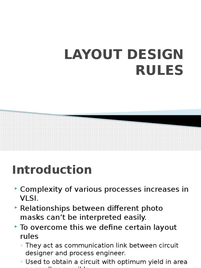 Layout Design Rules | PDF | Cmos | Electronic Engineering