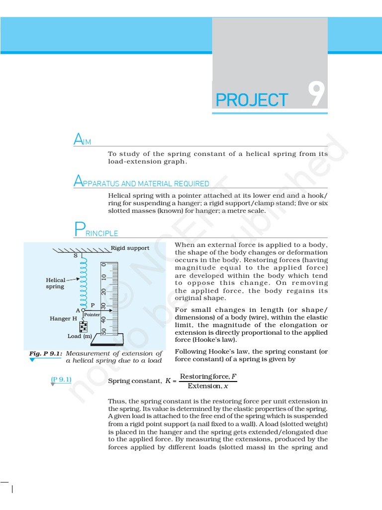 Phy Project | PDF | Elasticity (Physics) | Physics