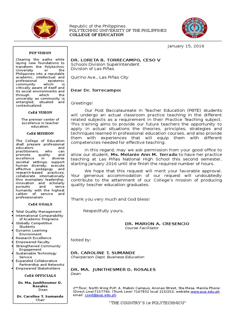 College of Education: Pup Vision | PDF | Sharing | Academia