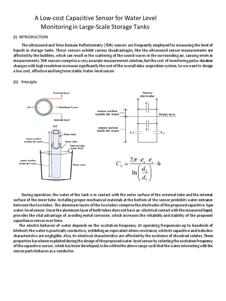 Low-Cost Capacitive Sensor | PDF | Amplifier | Capacitance