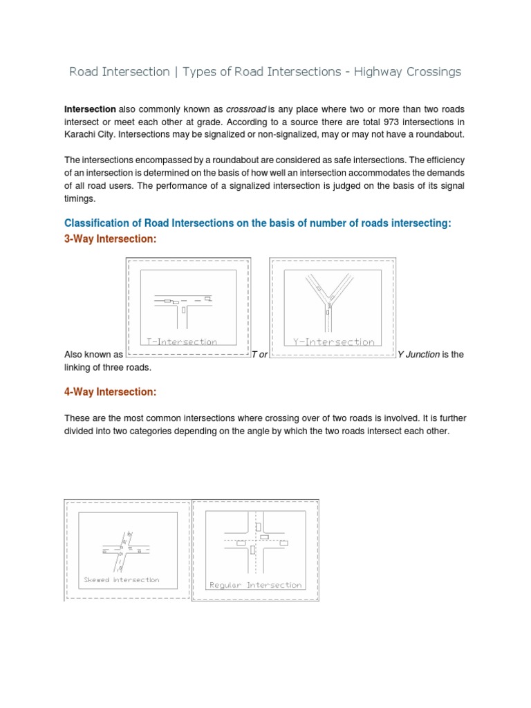 Road Intersections | Traffic | Intersection (Road)