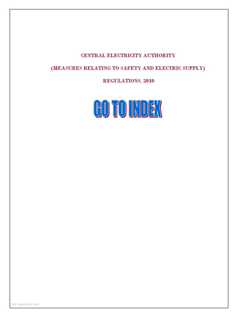 CEA Safety Regulations 2010 | PDF | Insulator (Electricity ...