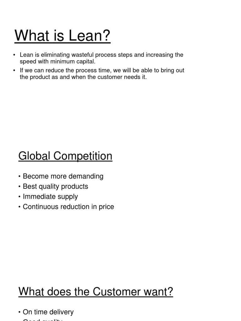 Lean Basics | PDF | Lean Manufacturing | Inventory