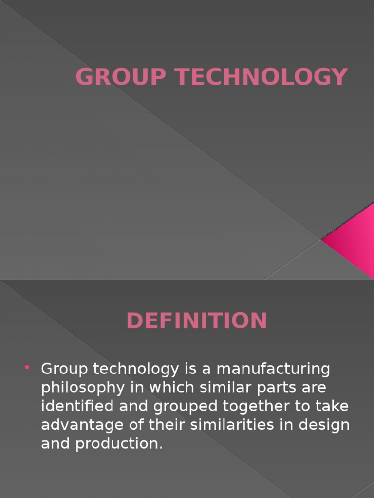 Group Technology Introduction Presentation | PDF | Statistical ...
