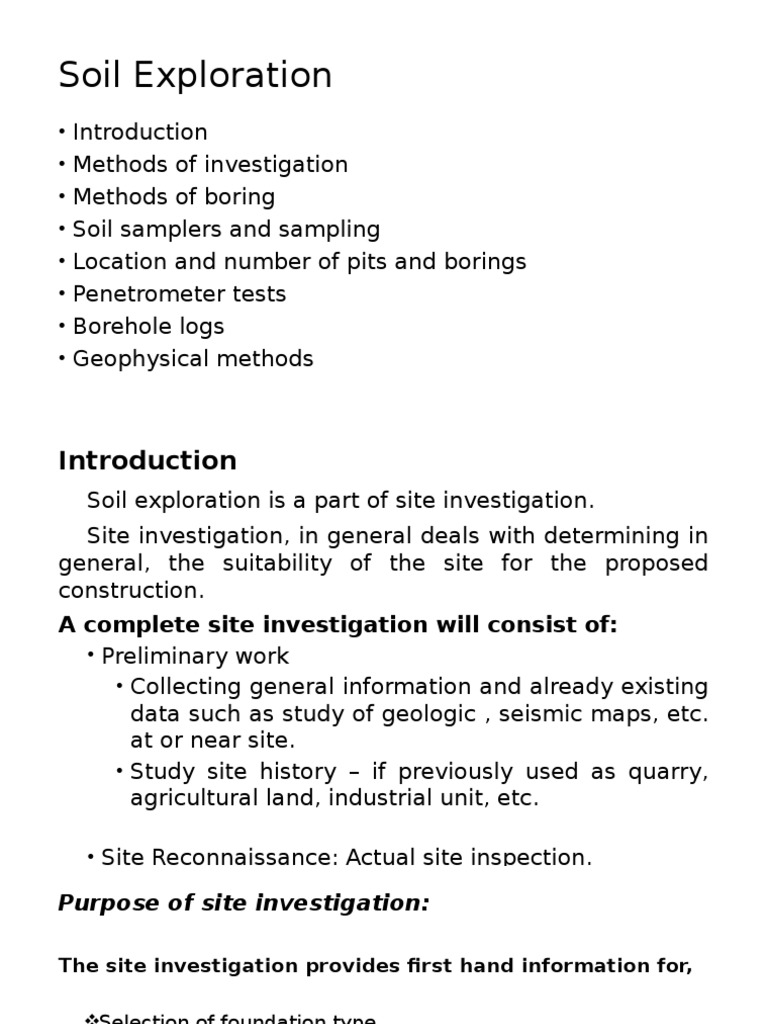 Exploration | PDF | Civil Engineering | Earth Sciences