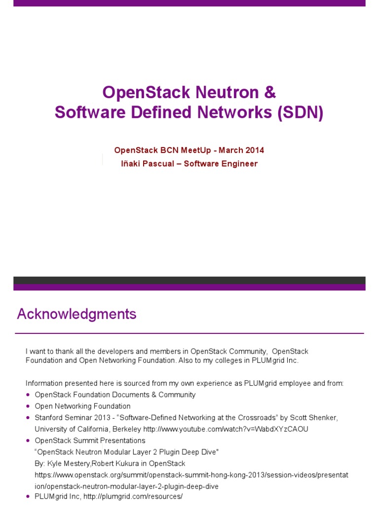 OpenStack Neutron & SDN Insights | PDF | Open Stack | Networks
