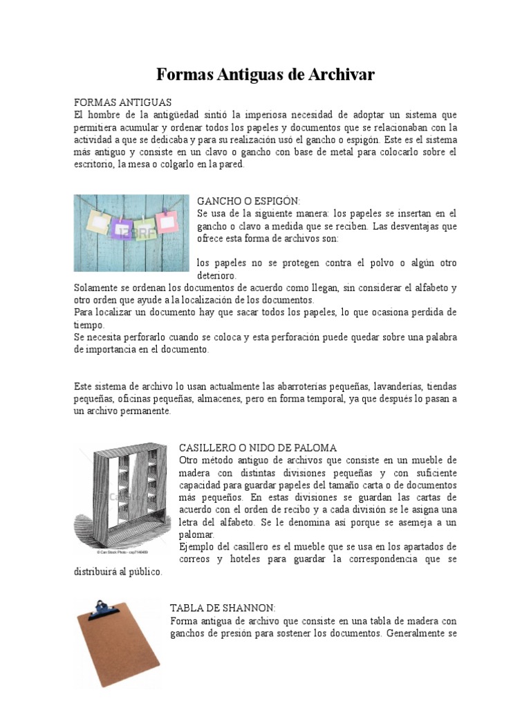 Formas Antiguas de Archivar | PDF | Escritorio | Archivo de computadora