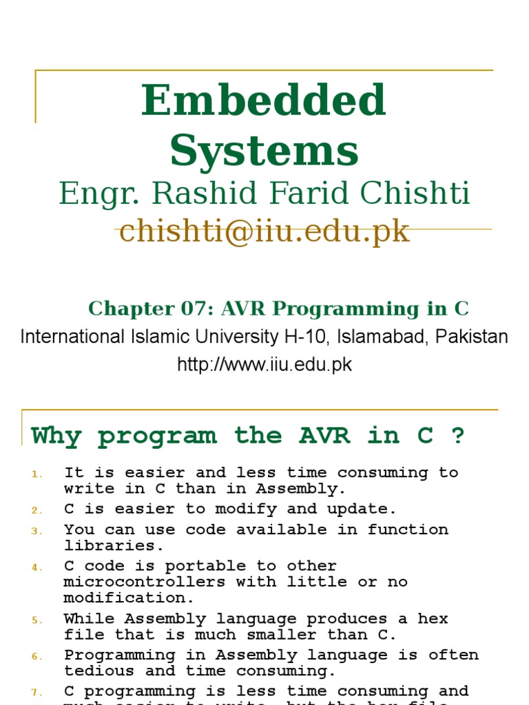 Ch03 AVR Programming in C | Download Free PDF | C (Programming Language ...