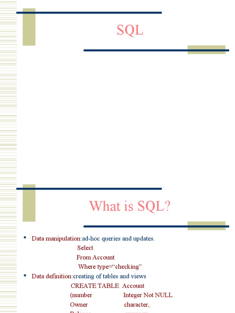 SQL | PDF | Relational Model | Sql