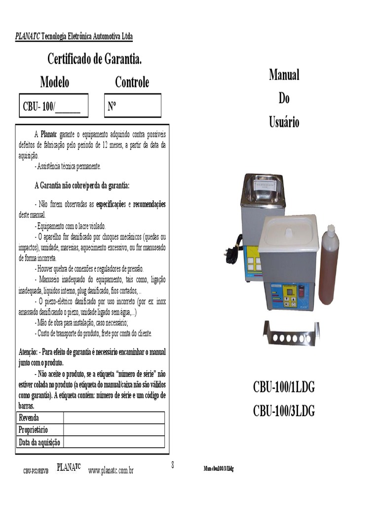 Manual CBU-100!3!1ldg Rev C | PDF | Eletrônicos | Science