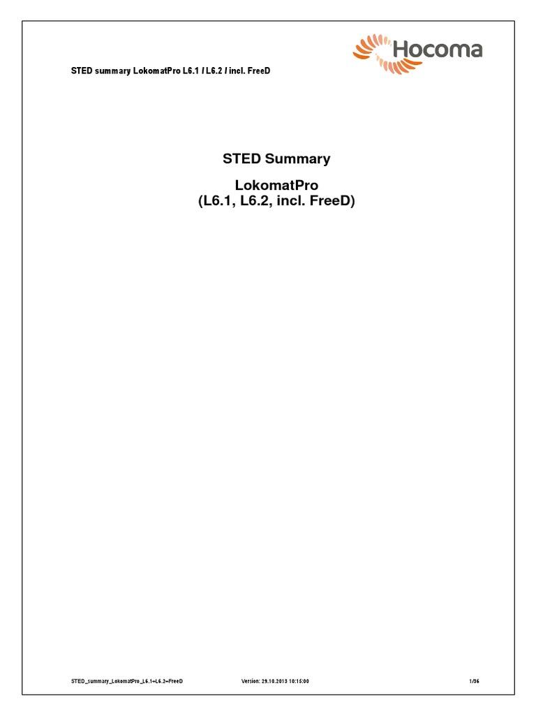 STED summary LokomatPro L6.1/L6.2 incl. FreeD | PDF | Ionizing ...