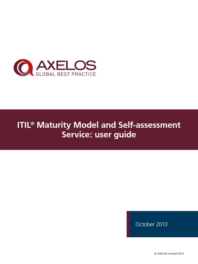ITIL Maturity Model SA User Guide v1 2W | PDF | Itil | Business Process