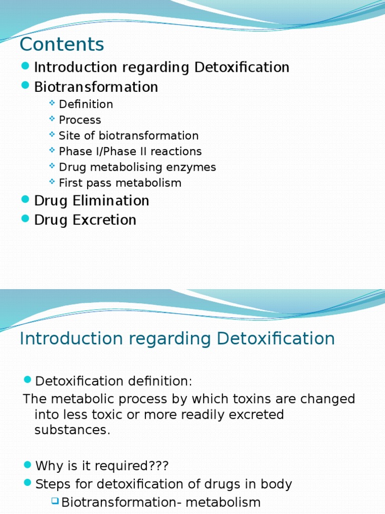 Mechanism of Detoxification | PDF | Wellness