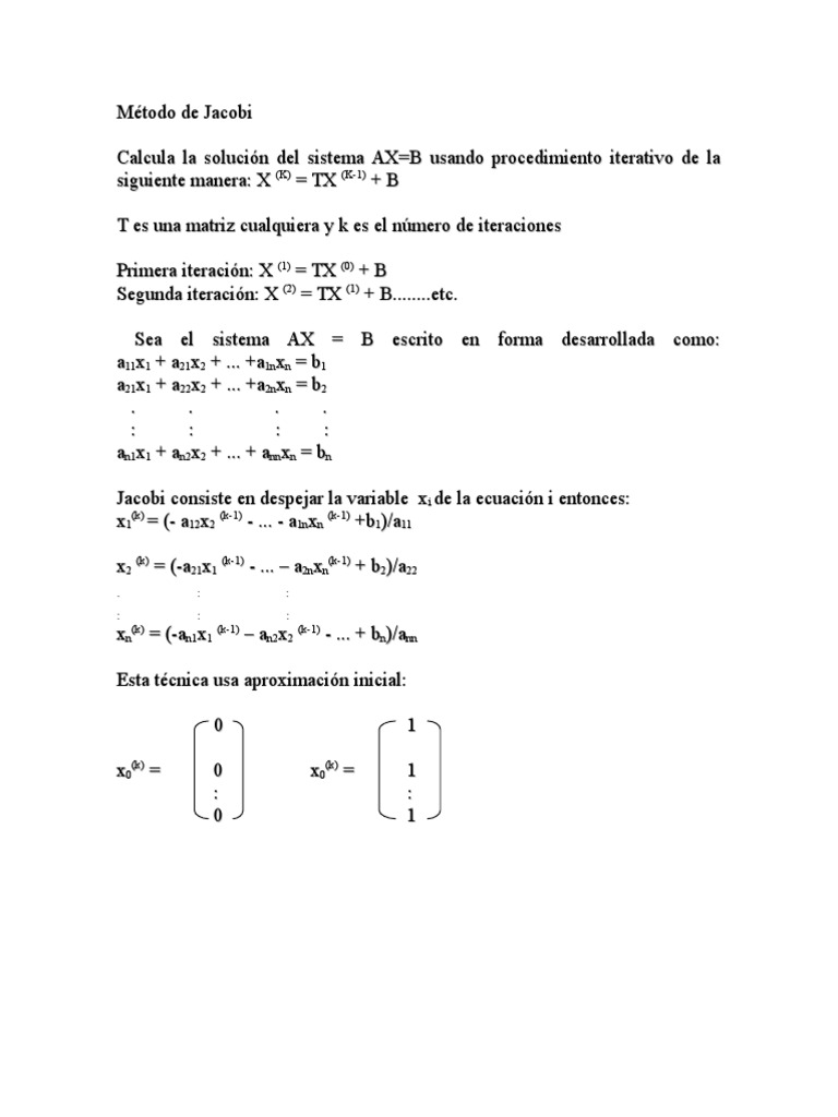 Método de Jacobi y Gauss Seidel | PDF | Métodos y materiales de enseñanza | Ciencia y matemáticas