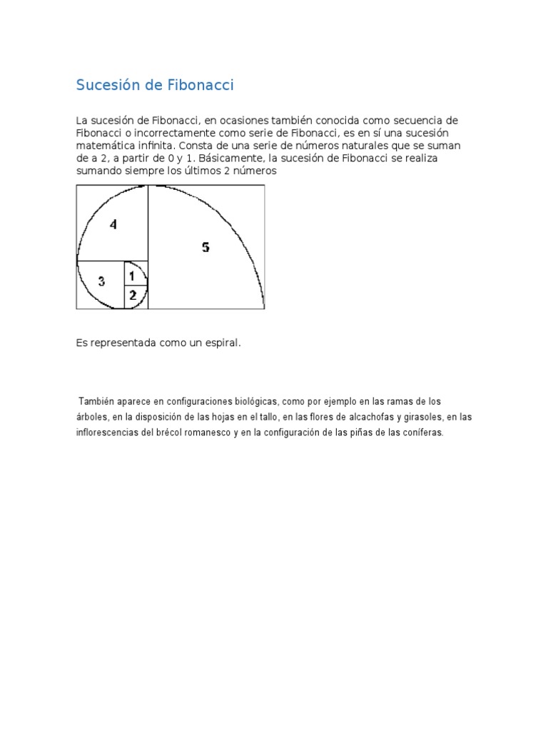 Hoja De Trabajo De La Secuencia De Fibonacci