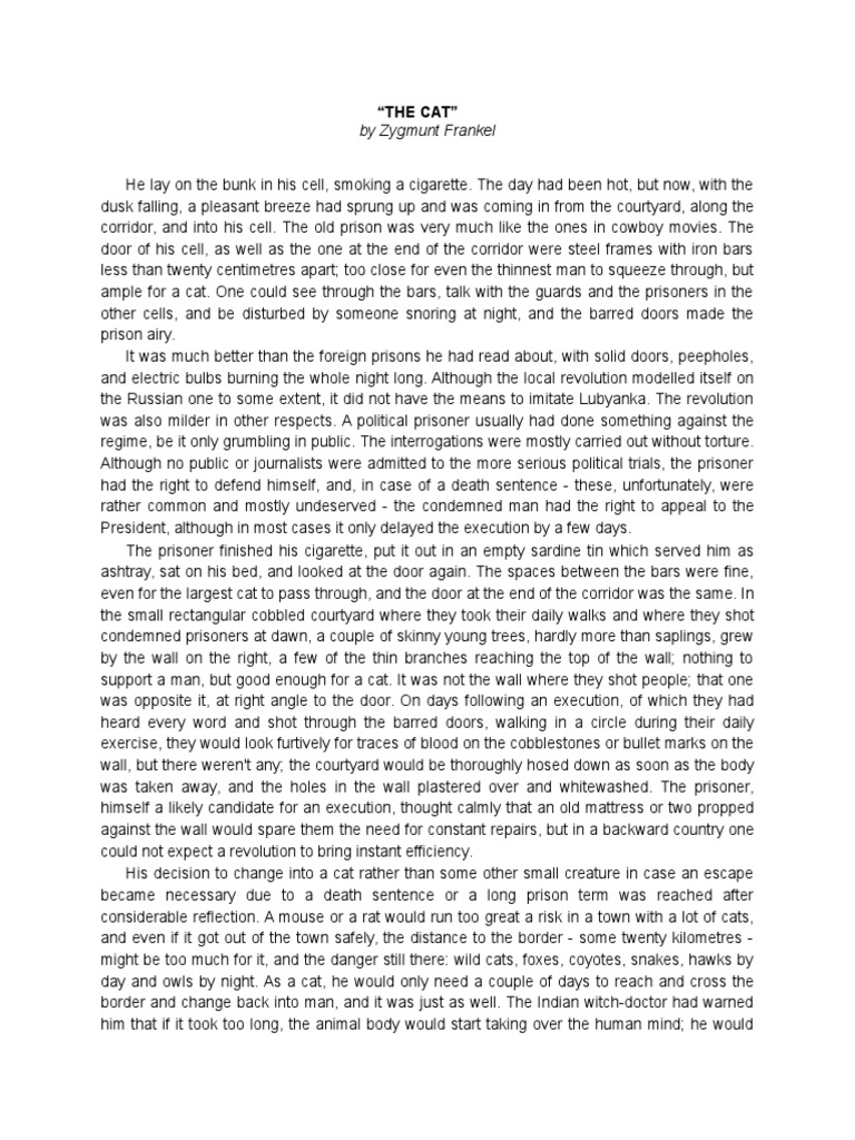 The Cat | PDF | Predation | Cats