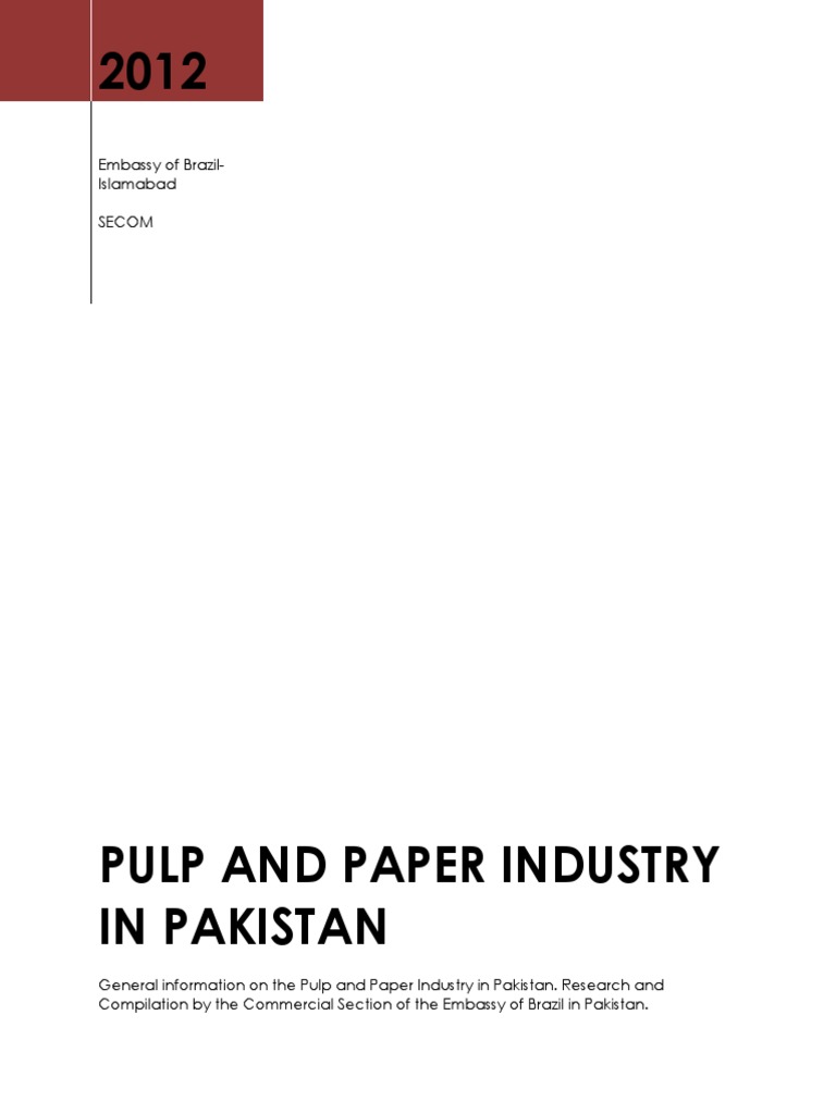 Pulp and Paper Industry in Pakistan | PDF | Paperboard | Paper