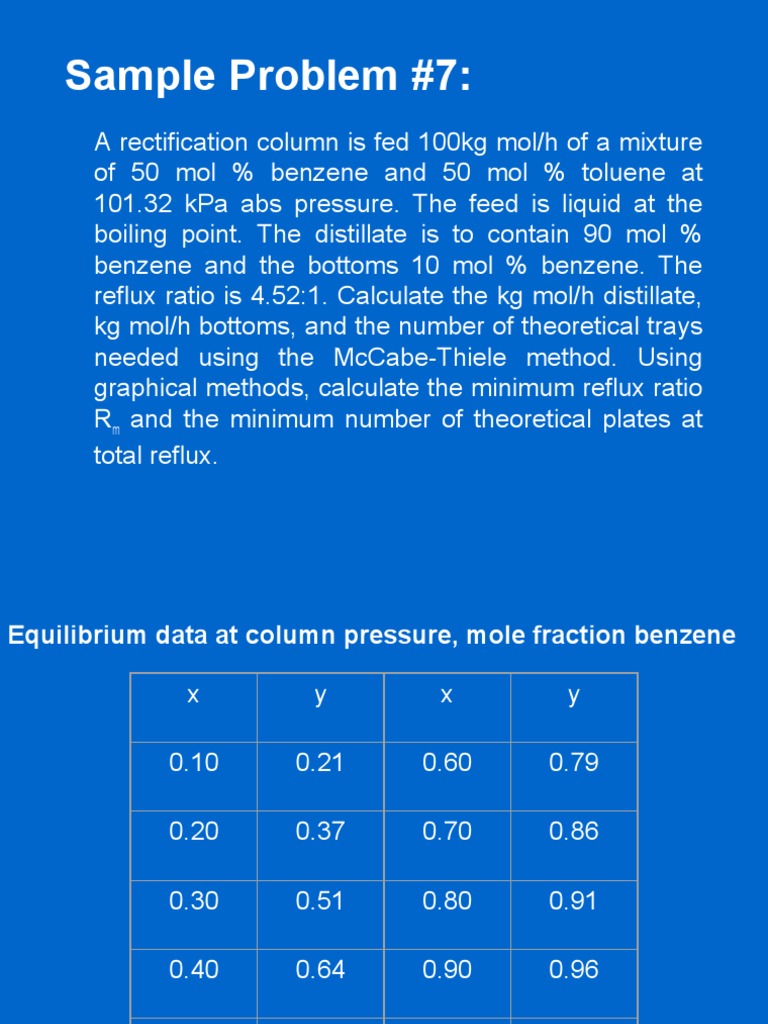 Sample Problem #7 | PDF | Distillation | Laboratories