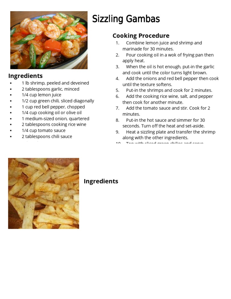 Recipe | PDF | Cooking, Food & Wine
