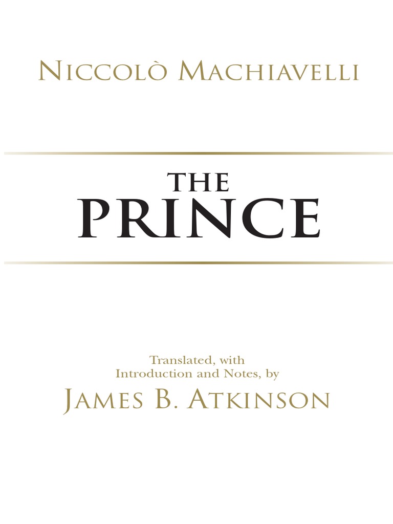 Machiavelli, Niccolò - Prince (Hackett, 2008) | PDF | The Prince ...