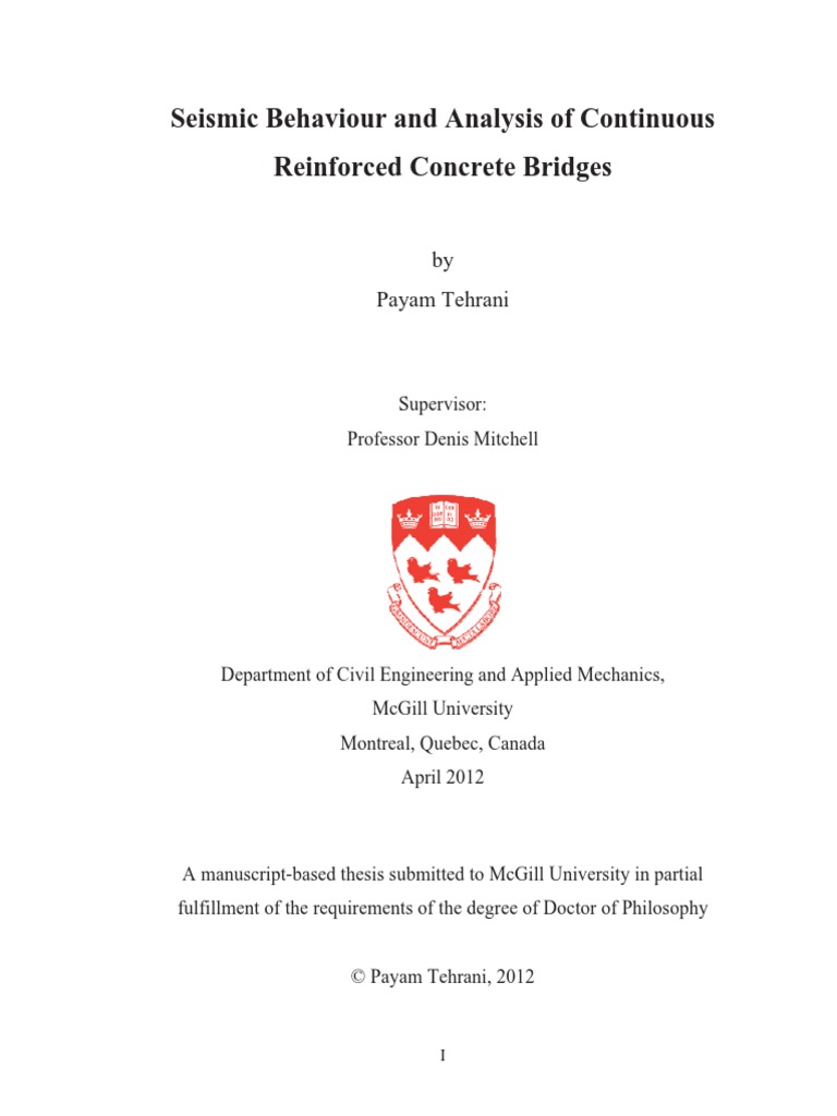 Seismic Behaviour And Analysis Of Continuous Reinforced Concrete Bridges Pdf Structural