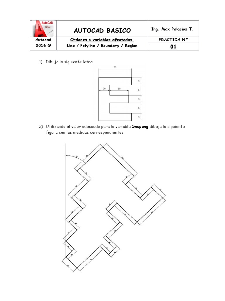 Ejercicios Autocad Basico | PDF