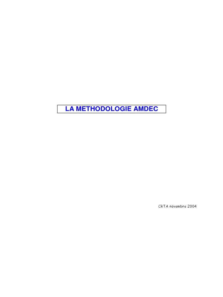 04 Méthode AMDEC PDF | PDF | Ordinateurs