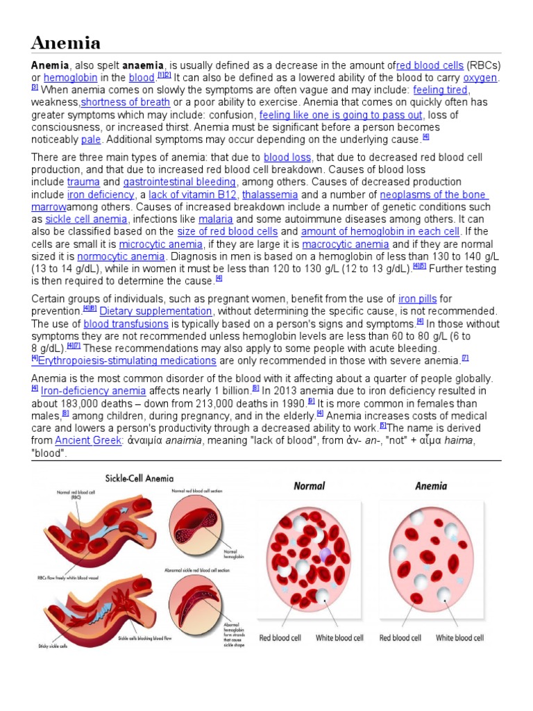 Anemia | PDF | Anemia | Hematology