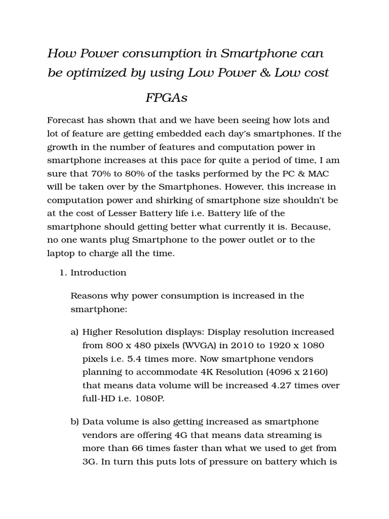 Fpga Low Power Design and Application | PDF | Field Programmable Gate ...