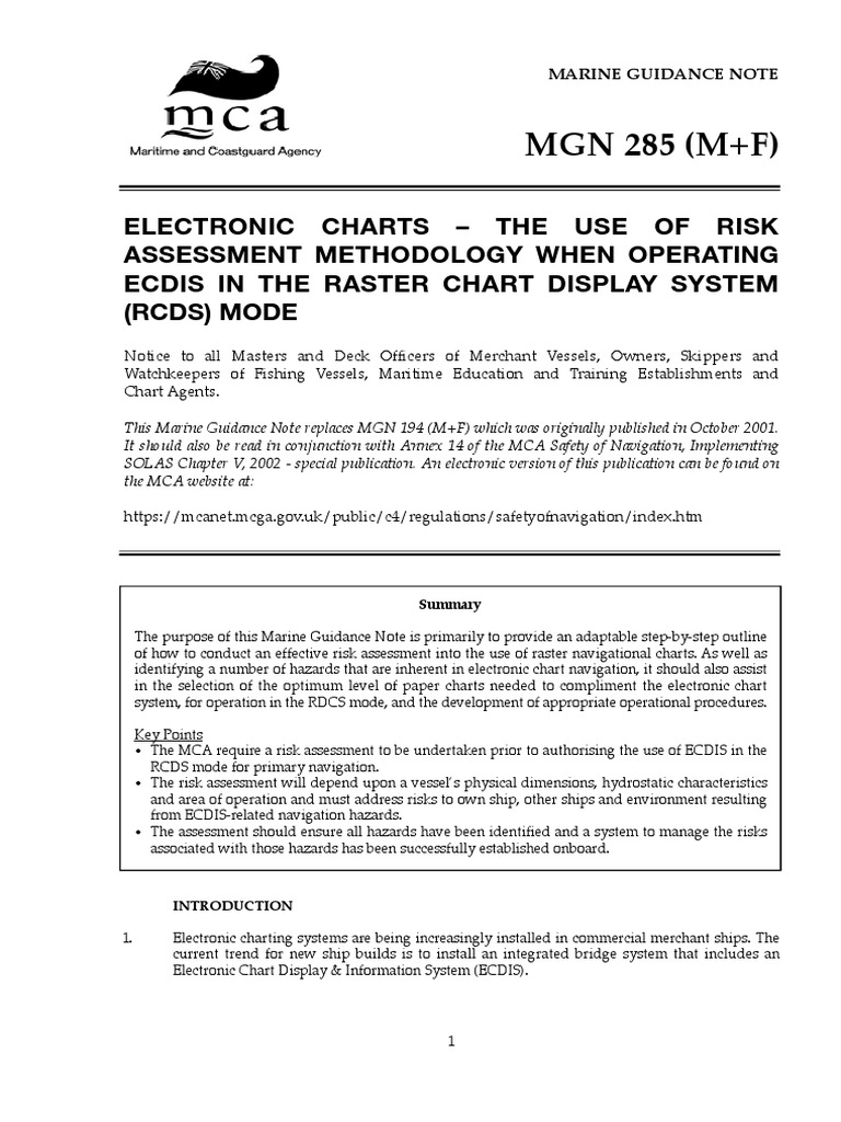 Mca Ecdis Risk Asst | PDF | Navigation | Risk