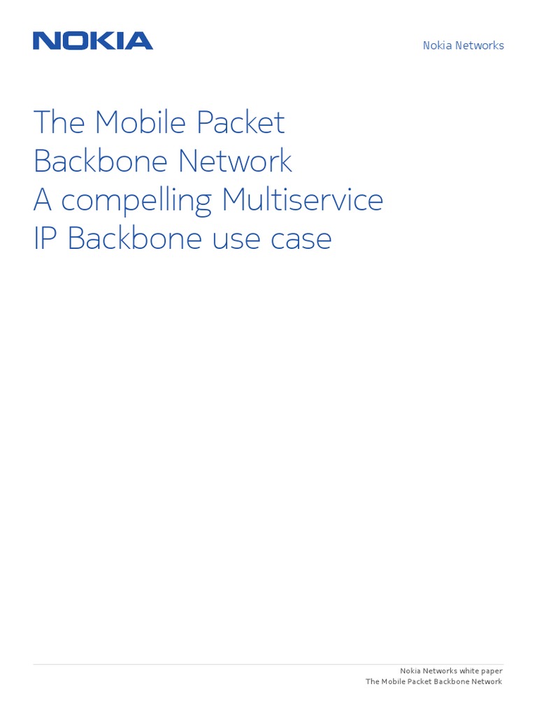 Nokia Mobile Packet Backbone Network White Paper | PDF | Multiprotocol ...