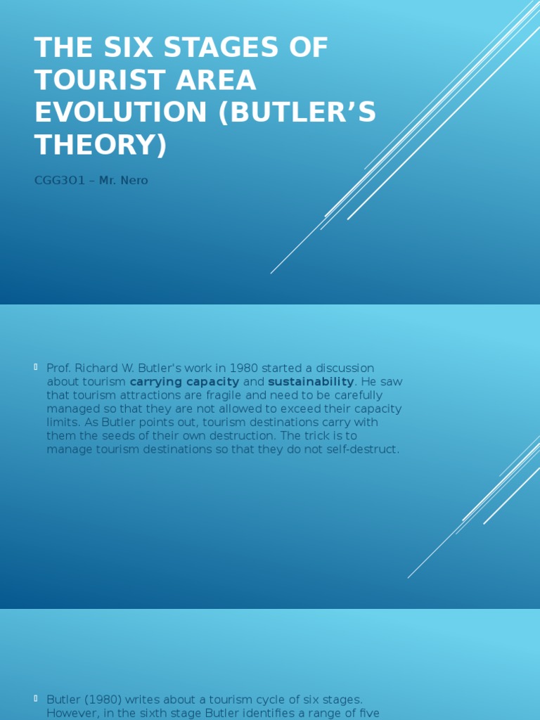 The Six Stages of Tourist Area Evolution | PDF | Tourism | Sustainability