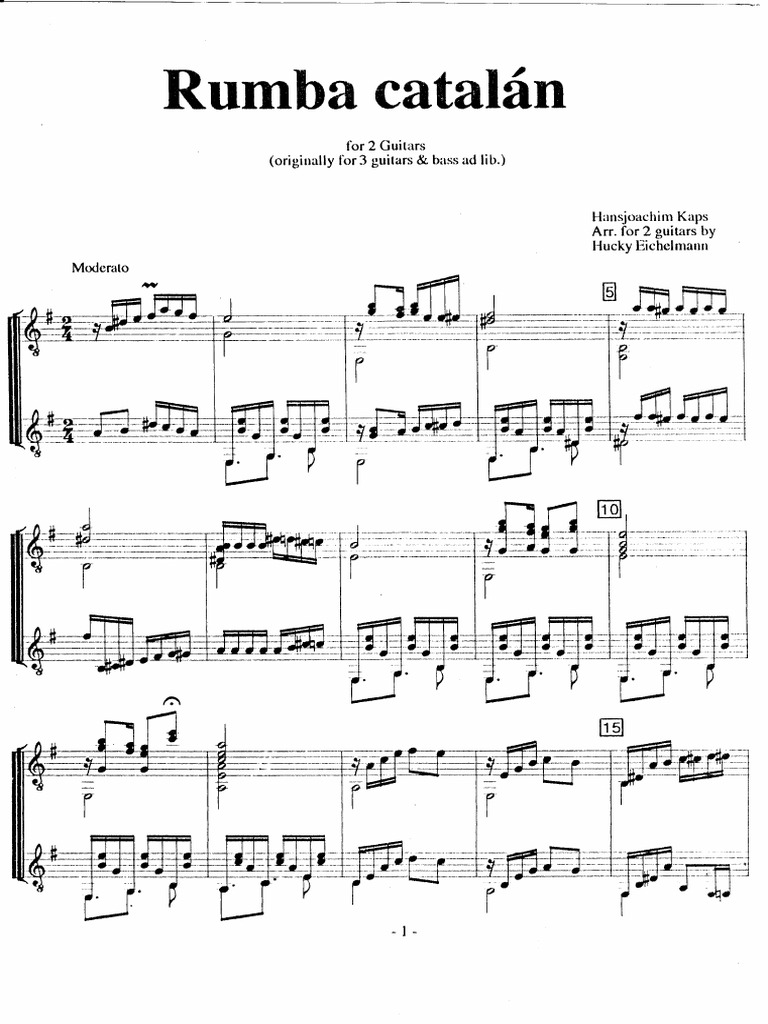 Rumba Catalan - Guitar Duet | PDF | Entertainment (General)