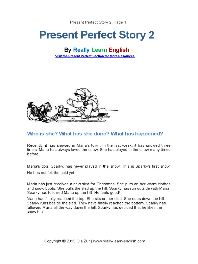 Present Perfect Story 2 | Question | Rules