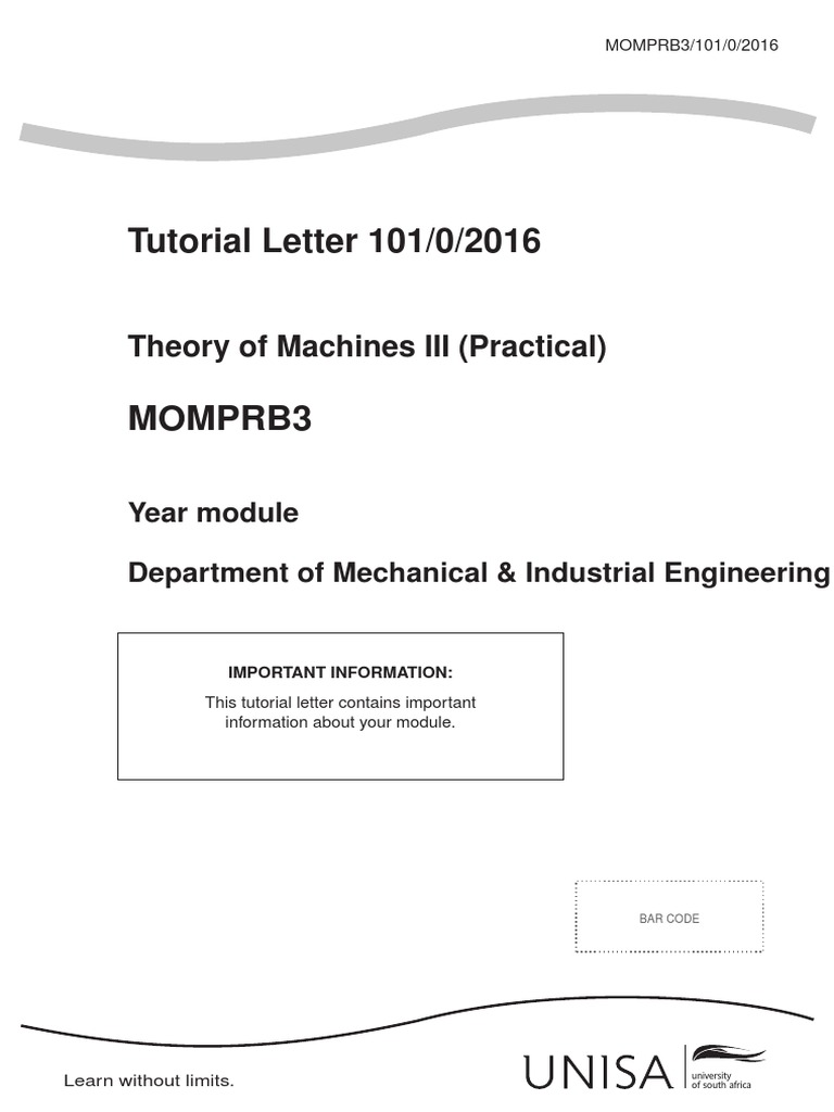 Theory of Machines 3 Prac | PDF | Educational Assessment | Mechanical ...