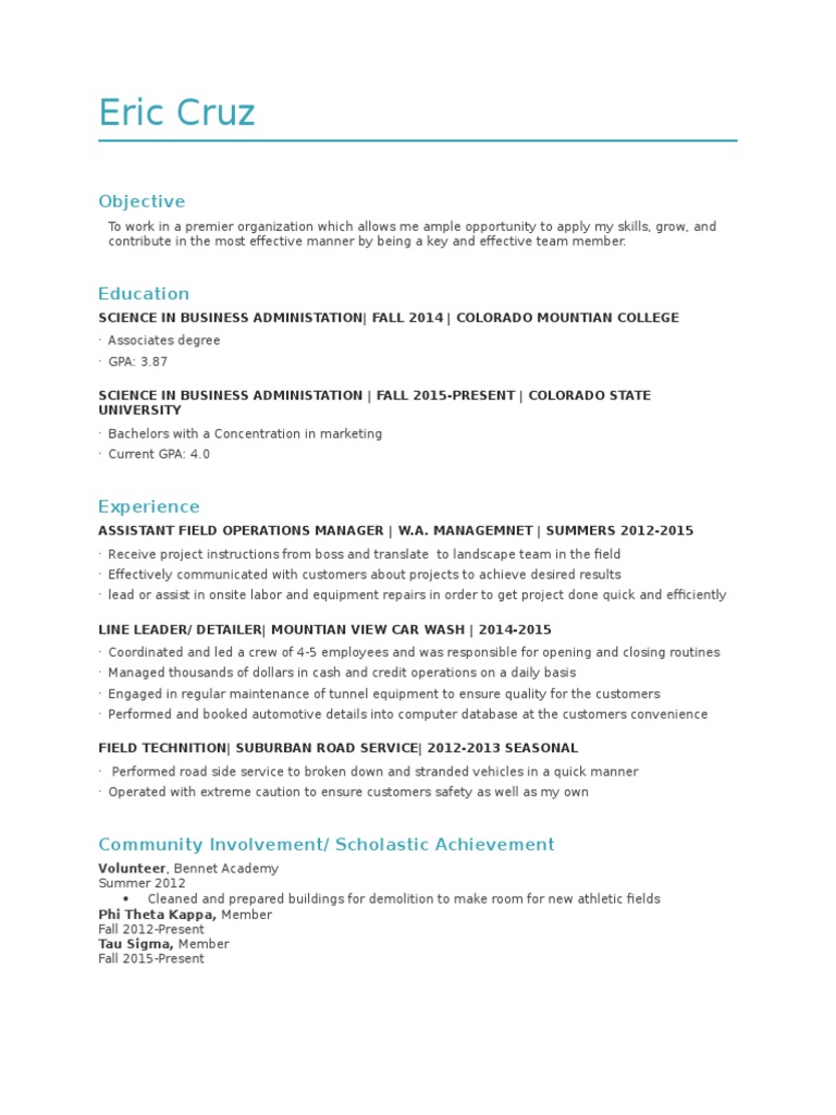 Eric Cruz Website Resume | PDF | Career & Growth