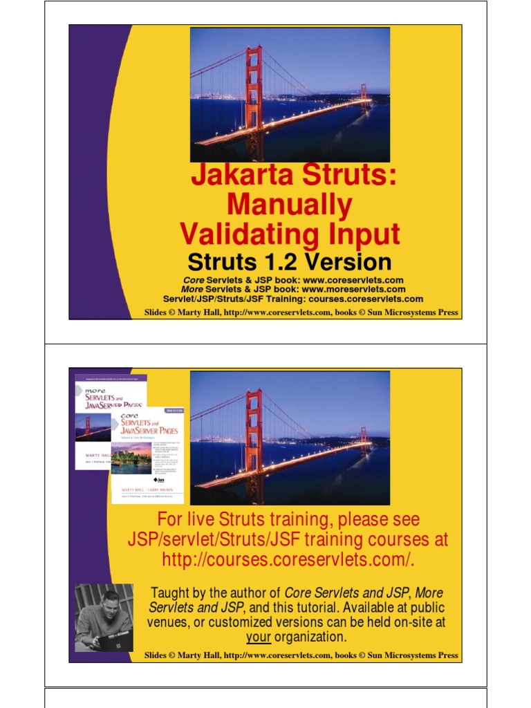 Jakarta Struts: Manually Validating Input | PDF | Java Server Pages | Boolean Data Type