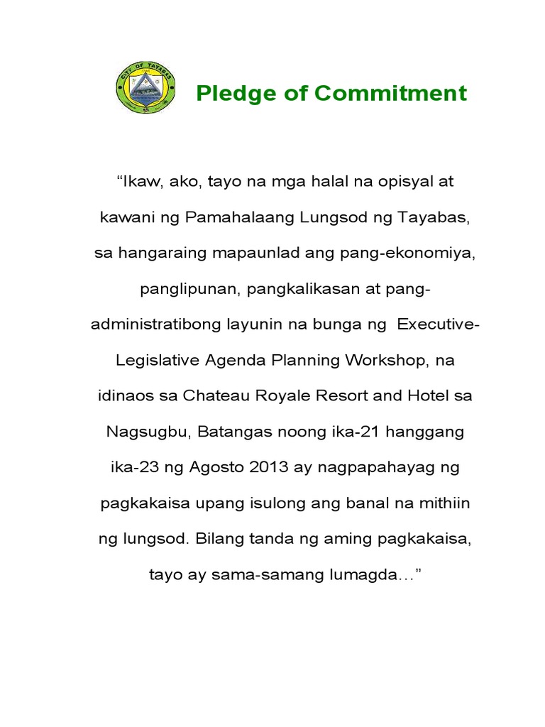 Pledge of Commitment | PDF