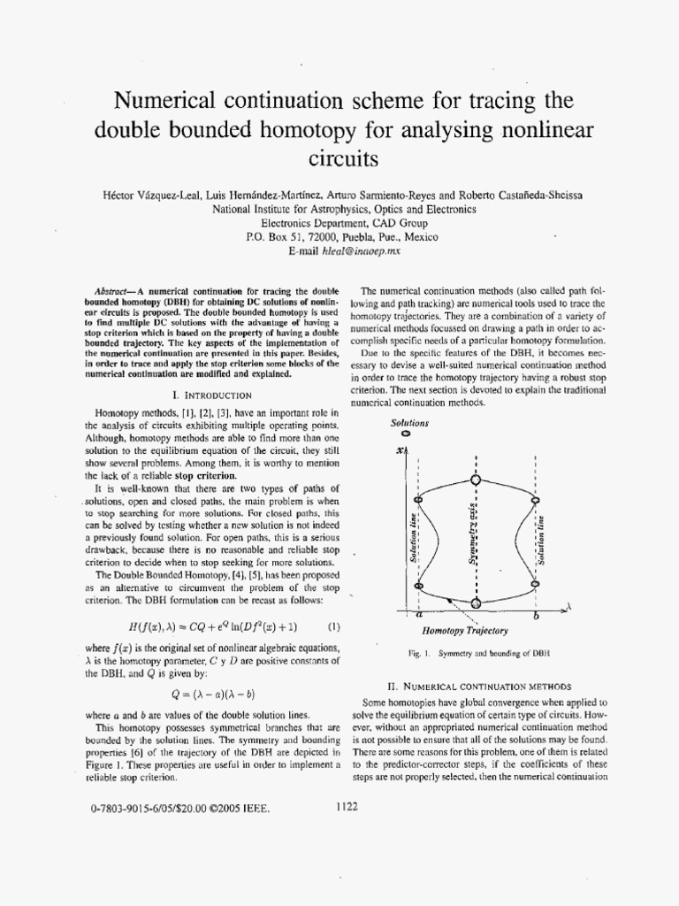 Numerical Continuation Scheme For Tracing The Double Bounded Homotopy For Analysing Nonlinear ...