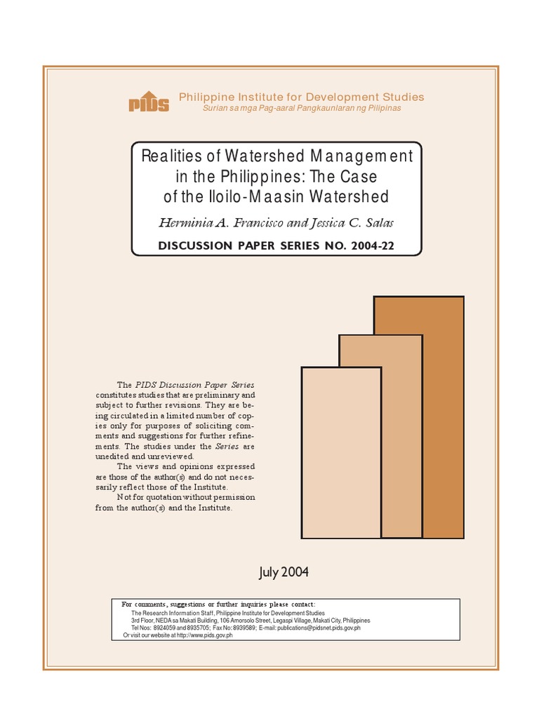 Realities of Watershed Management in The Philippines: The Case of The ...