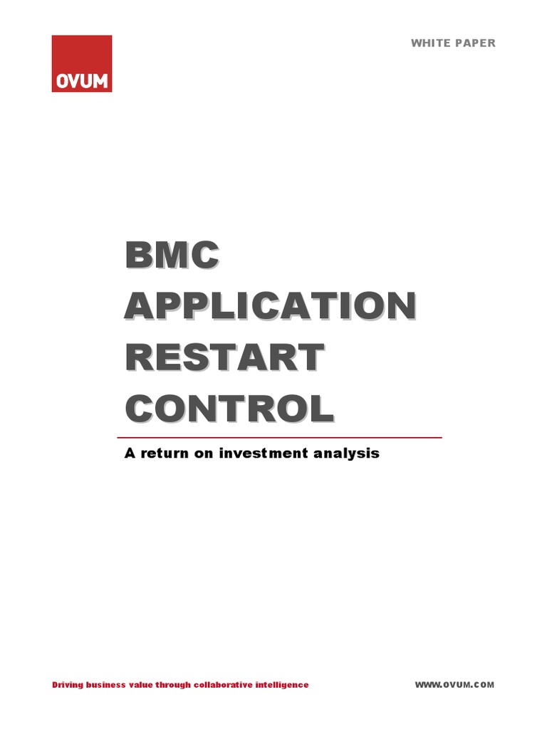 BMC Application Restart Control Document PDF | PDF | Ibm Db2 | Databases