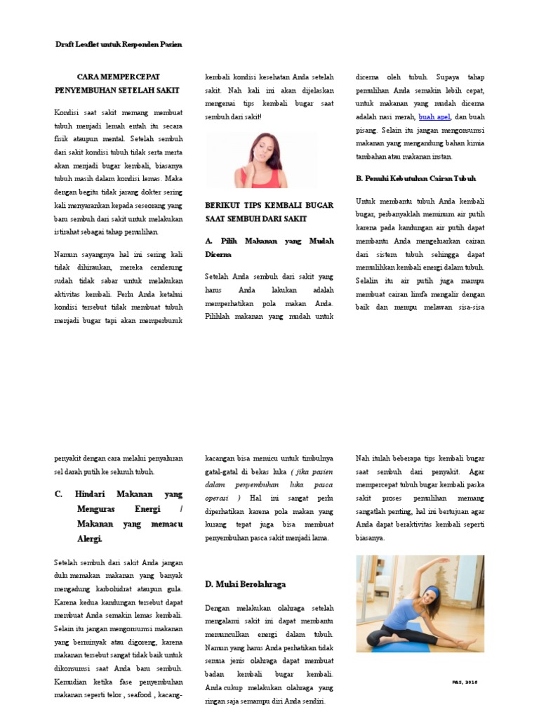 Contoh Leaflet Kesehatan | PDF | Kesehatan Holistik